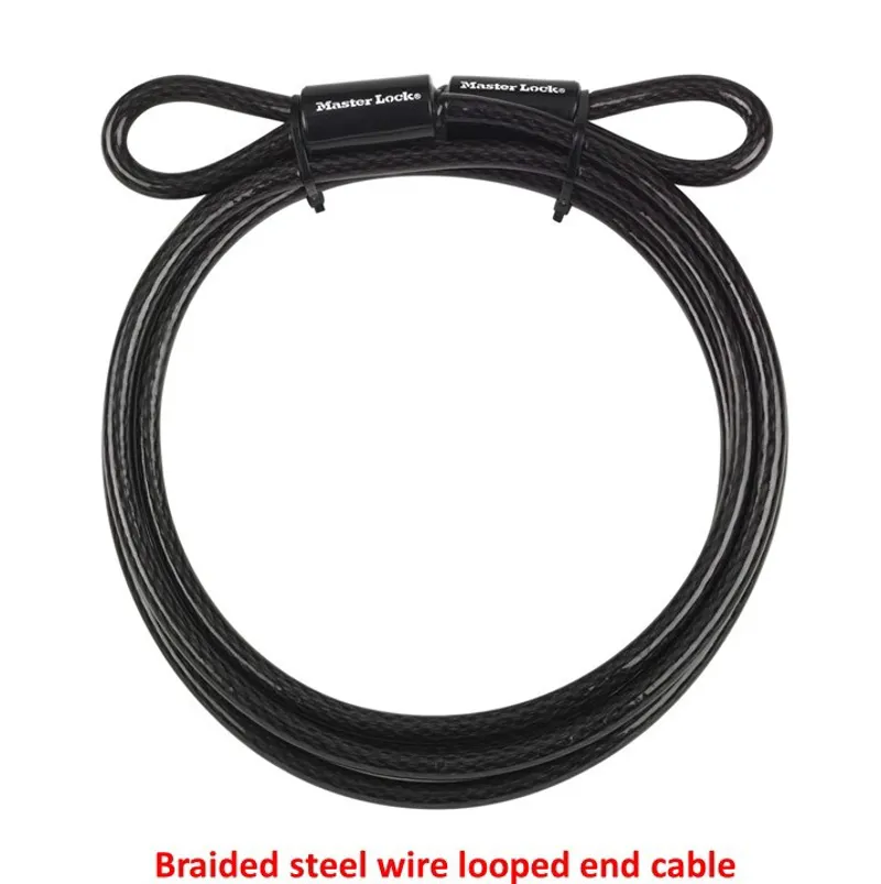 Master Lock Looped End Cable 3000 X 10mm 49EURD Black