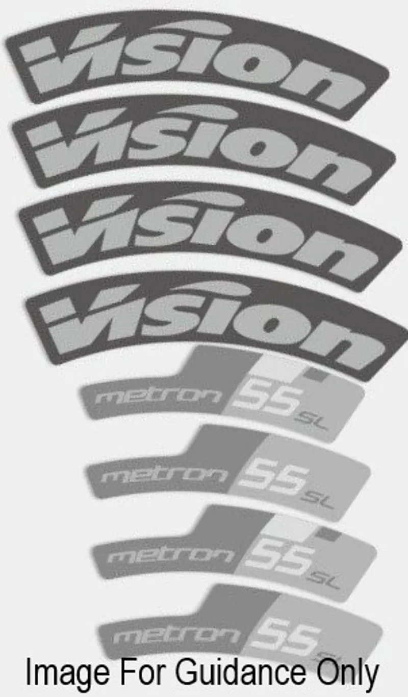 Vision Wheels Metron 55 SL DB Decal Set Tub Grey ZJWH0593