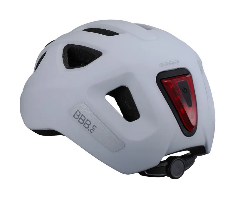 BBB Sonar Helmet With Rear LED Light BHE-171 White 52-58cm Medium