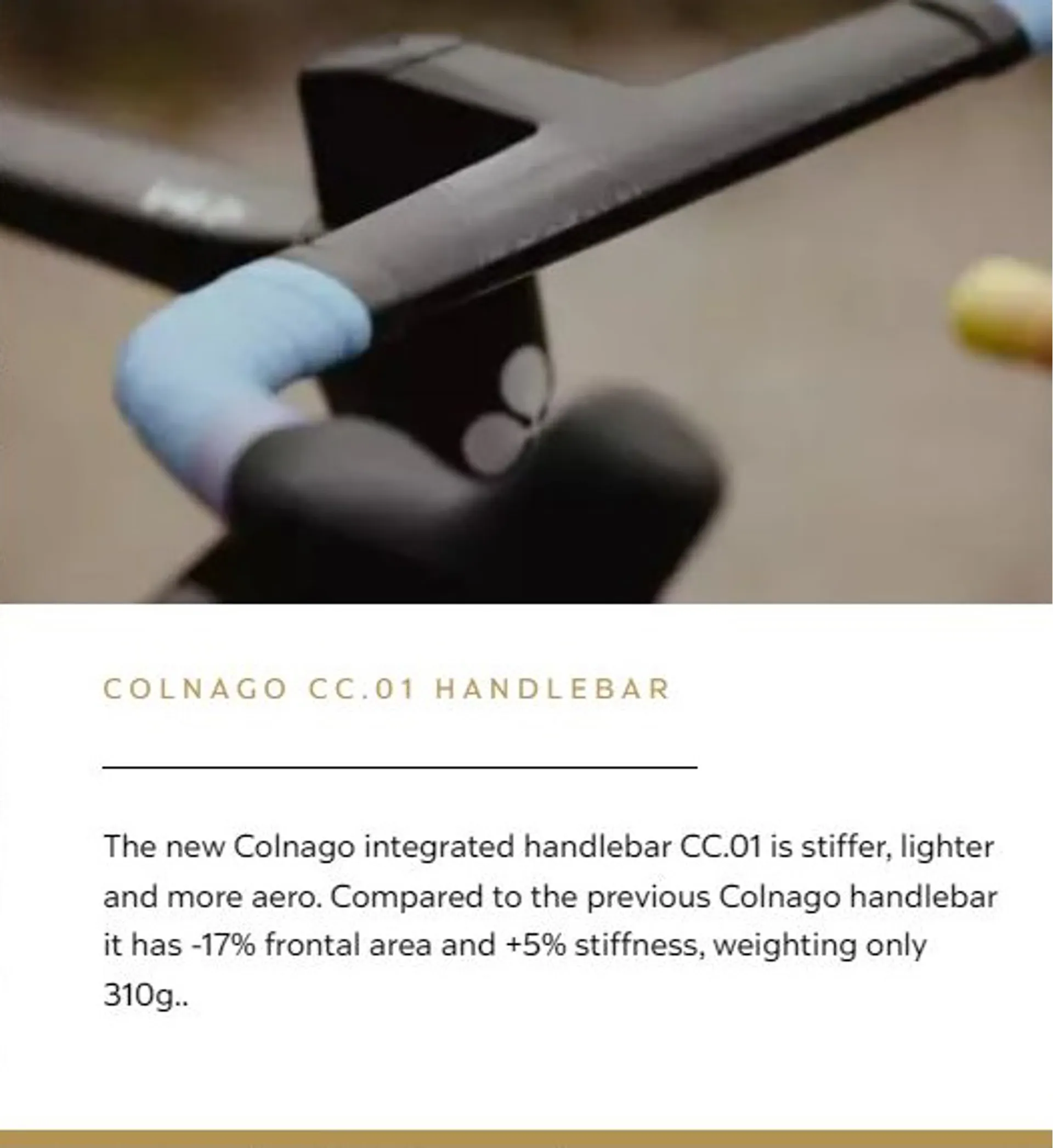 Colnago CC01 Carbon Integrated Handlebar and Stem Black