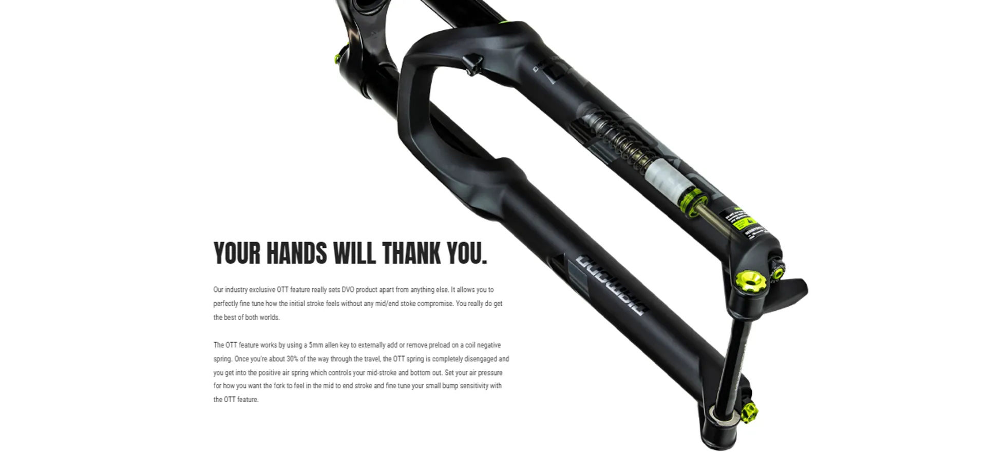 DVO Onyx DC Boost Suspension Fork Black 203mm Travel 27.5 Wheel DVO Onyx DC Boost Suspension Fork Black 203mm Travel 27.5 Wheel
