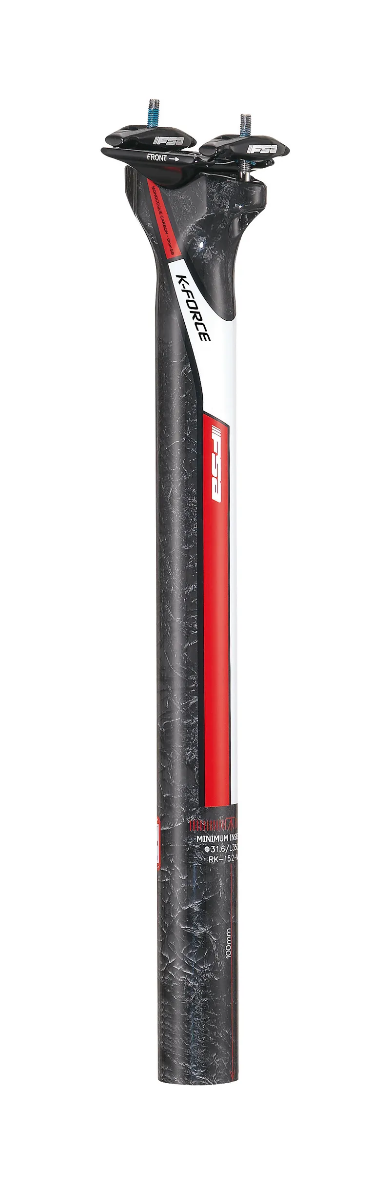 FSA K-Force Di2 Carbon Seatpost 31.6mm SB0 Gloss Finish Red Decal