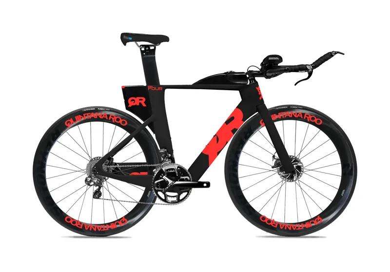 Quintana Roo PRfour Disc Triathlon Frameset Stealth/ Neon Fire