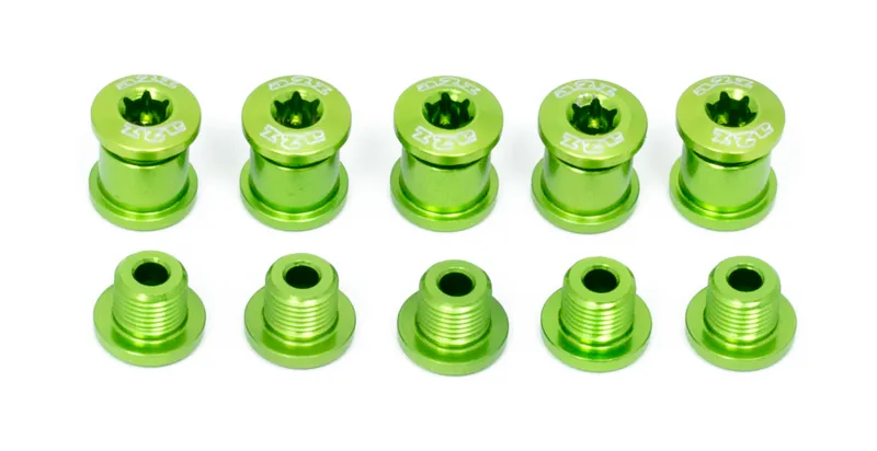 A2Z Chainring Bolt Kit Green 5 arm